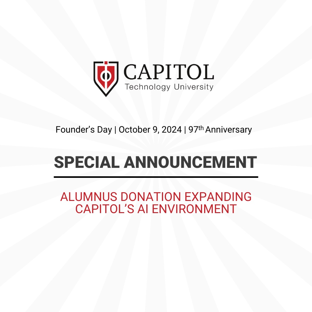 Capitol Technology University Receives Historic Donation from Alumnus ...